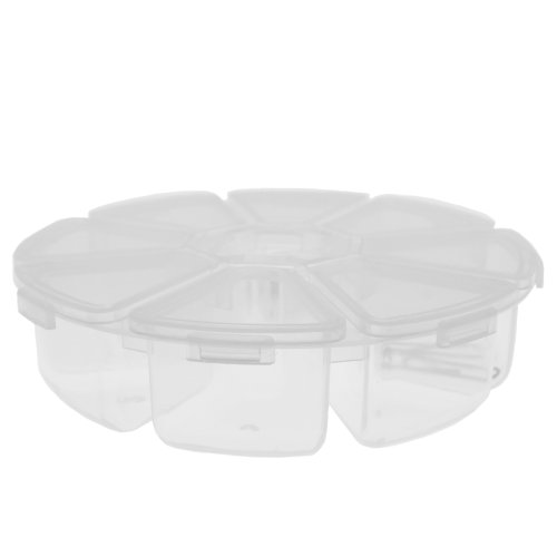 Paylak Set of 3 Multipurpose Sectioned Circle Shaped Bead Jewelry Supply Organizer