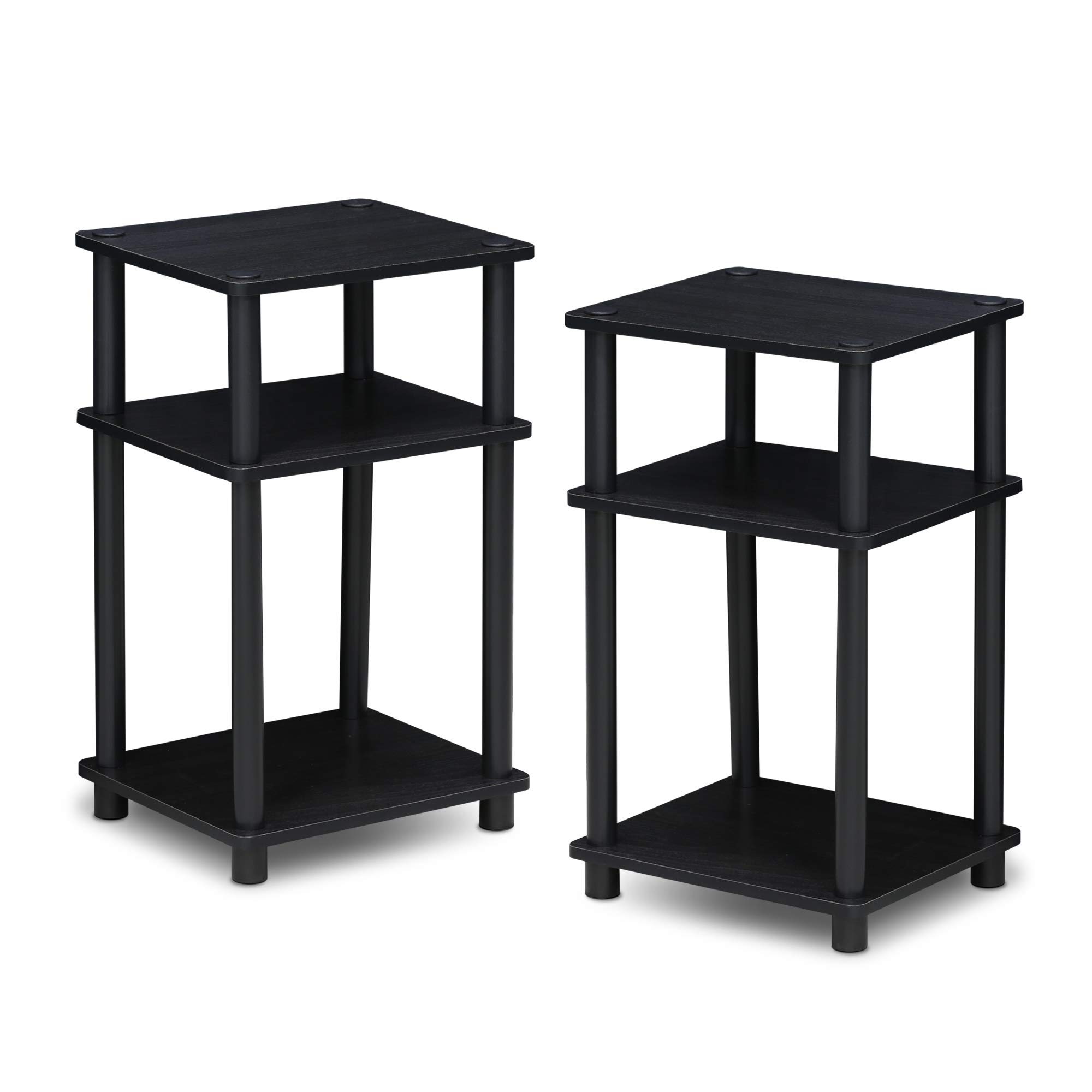 Furinno Just 3-Tier End Table and Simplistic Set of 2 End Table Bundle (2-Pack)