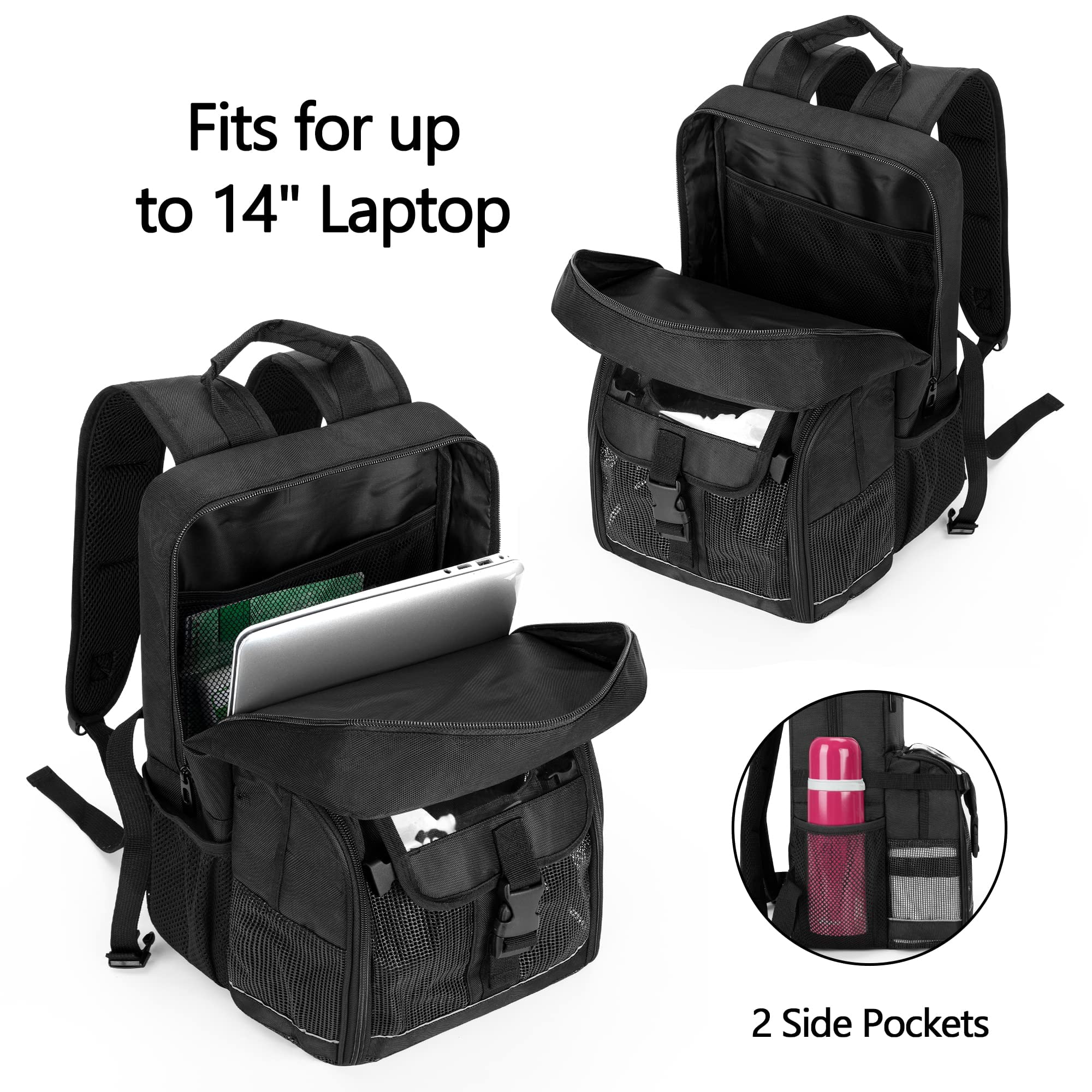 CURMIO Travel Backpack Compatible with Inogen, OxyGo and Caire Units, Portable Oxygen Concentrator Bag with Storage Compartment, Bags Only