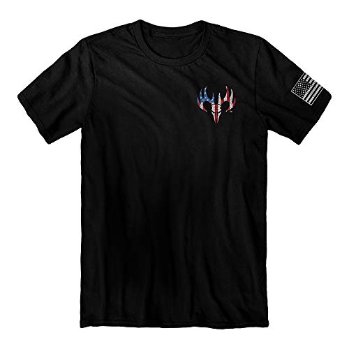Buck Wear Red White True & Blue 4.3 oz. T-Shirt, XL
