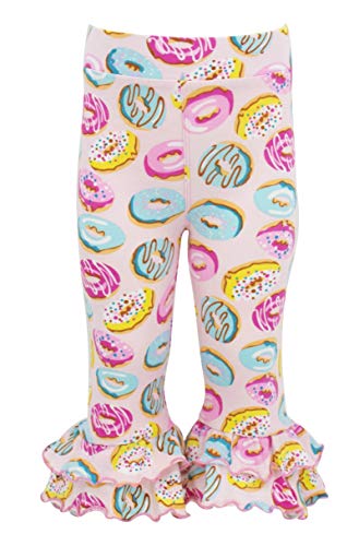 Unique Baby Girls Donut Grow Up Birthday Ruffle Pant Outfit (2t)