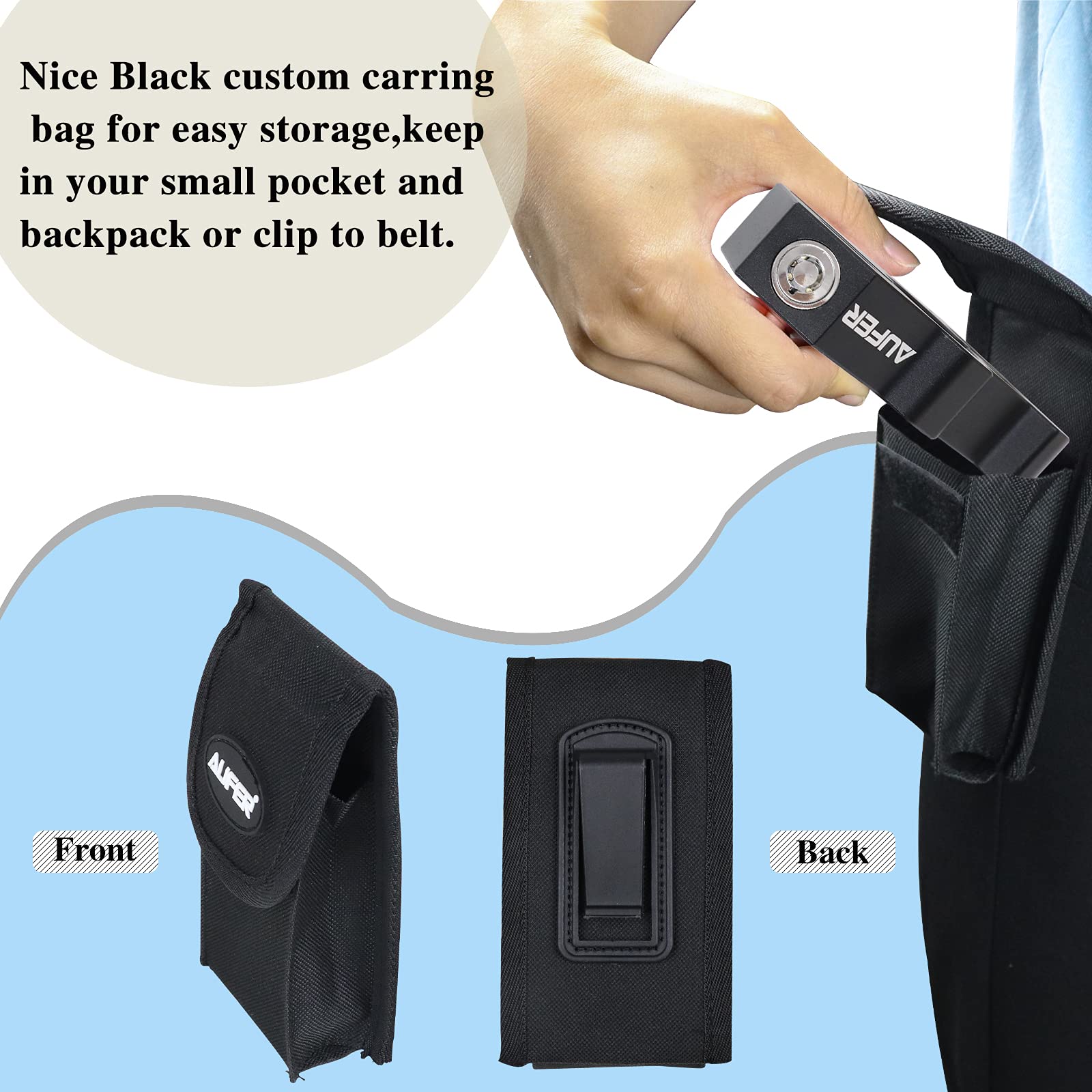 AUFER Universal Heavy Duty Motorcycle Grip Lock Handlebar Lock Throttle Lock Anti Theft Brake Lever Locking Compatible with for Motorbike Sports Bikes Scooter Mopeds ATVs (Black)