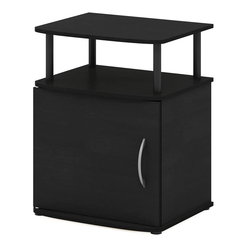 Furinno Jaya End Table, One, Black Wood & Simplistic Set of 2 End Table, Espresso/Black