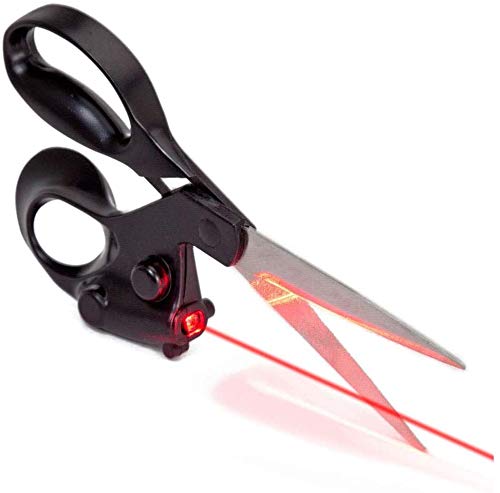 Eatbuy Guided Scissors - Pro Sewing Laser Guided Scissors Fabric Scissors, Cut Straight Fast Fabrics Paper Crafts Art, for Fabrics, Paper, Crafts Cutting