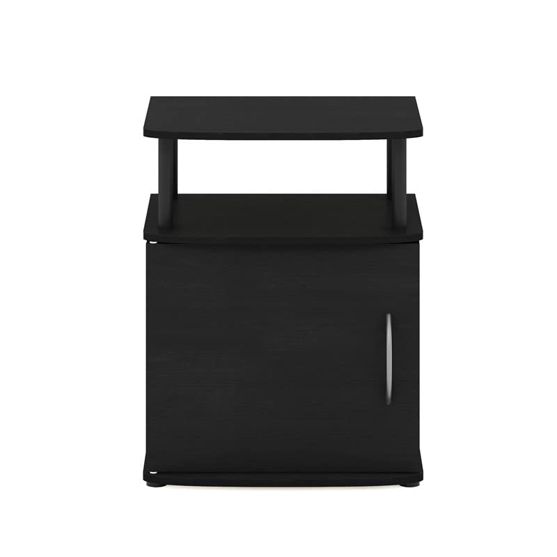 Furinno Jaya End Table, One, Black Wood & Simplistic Set of 2 End Table, Espresso/Black