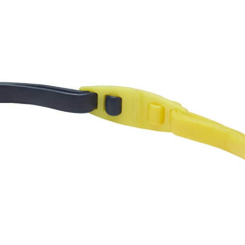 Speedo Unisex Adult Swim Vanquisher Extended View Goggles, Mirrored Navy Yellow/Amber/Gold, One Size US