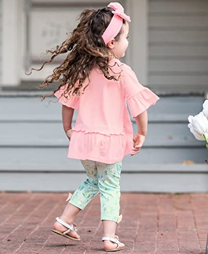 RuffleButts® Baby/Toddler Girls Pink Mia Top - 18-24m