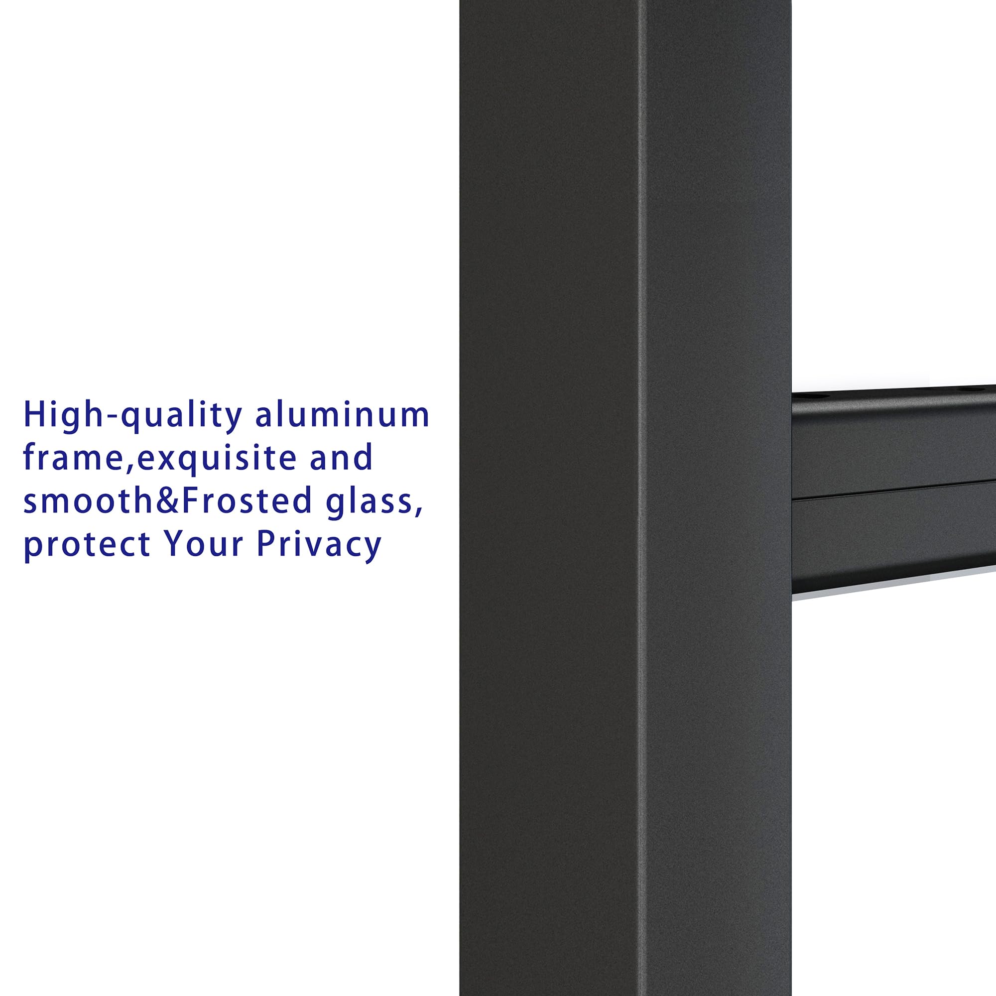 BARNSMITH 36in x 84in Aluminum Glass Barn Door and 6FT Hardware Included,Frosted Tempered Glass Barn Door,Easy Assembly