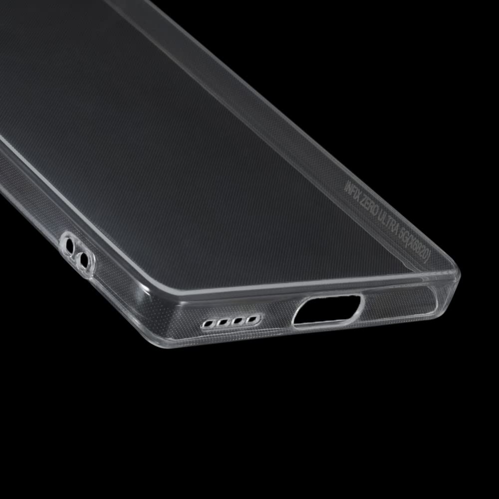 for Infinix Zero Ultra 5G X6820 Case, Soft TPU Back Cover Shockproof Silicone Bumper Anti-Fingerprints Full-Body Protective Case Cover for Infinix Zero Ultra 5G X6820 (6.80 Inch) (Transparent)