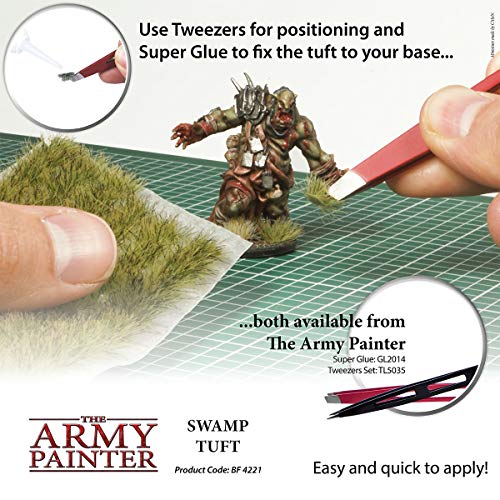The Army Painter Tufts - Battlefield Tufts: Swamp Tuft, 77 Pcs, 3 Sizes -Terrain Model Kit for Miniature Bases & Model Grass Tufts -Diorama Supplies & Diorama Grass for Mini Basing & Gaming Scenery