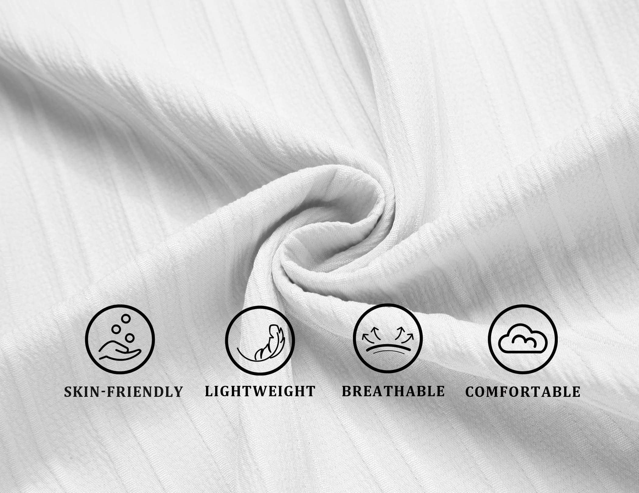COOFANDY Mens Beach Shirt Short Sleeve Fashion Summer Beach Casual Shirts for Men Regular Fit White - L