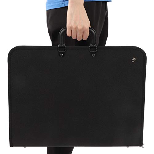 18.9 x 14.5inch Art Portfolios Portable Painting Plate Bag A3 PVC Ding Sketch Board Storage File Bag Document Carry Case