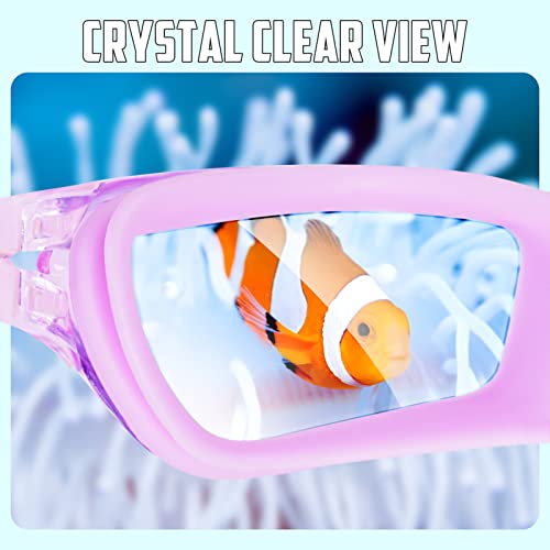 EasYoung Kids Swim Goggles, 2-Pack Swimming Goggles for Child Teens Boys Girls 4-16, Waterproof Swim Pool Goggles