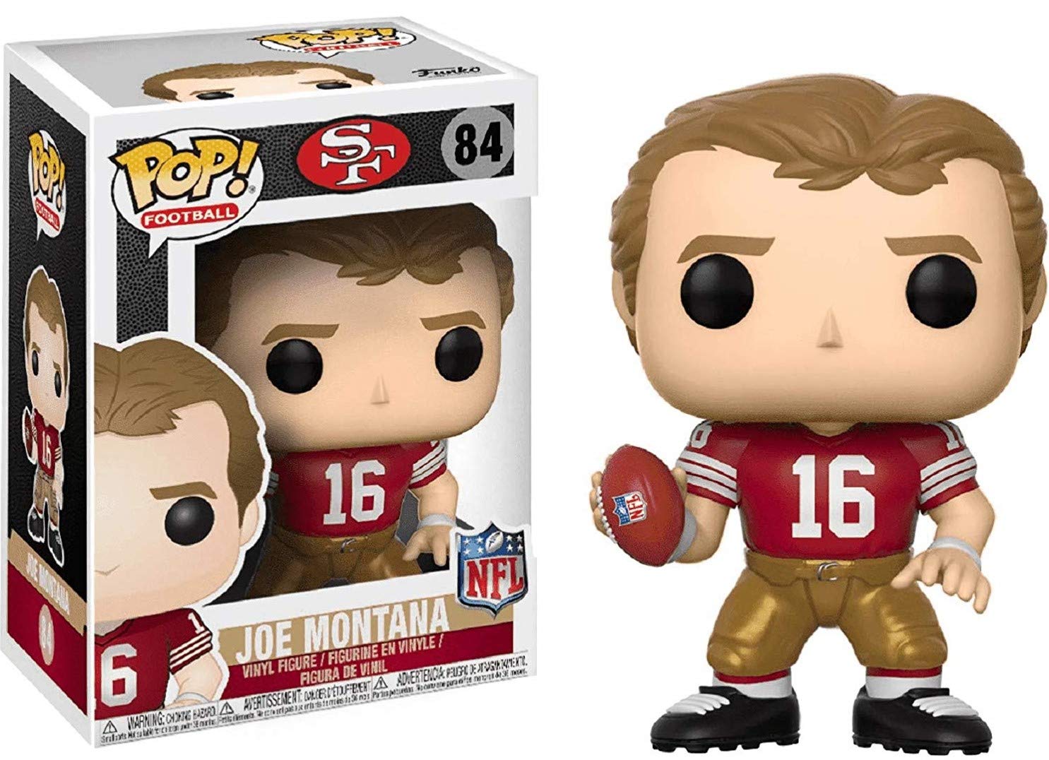 Joe Montana (49ers Home) Funko Vinyl Figure (Bundled with Compatible Box Protector Case)