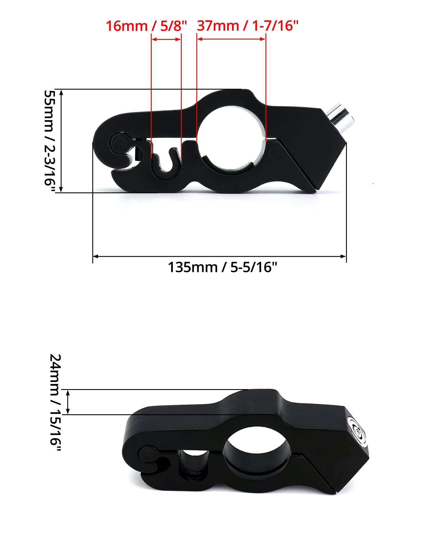 QWORK Motorcycle Lock, Heavy Duty Anti-Theft Adjustable Bike Handlebar Lock, A Grip/Throttle/Brake/Handlebar Lock to Secure a Bike, Scooter, Moped or ATV