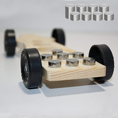 Tungsten Wood Car Weights 3.25oz Cylindrical Tungsten Weights Kit for Pine Race Wood Car, 14 Pieces Incremental Cylinders Weight to Optimize Your Wood Car Speed 4 Sizes