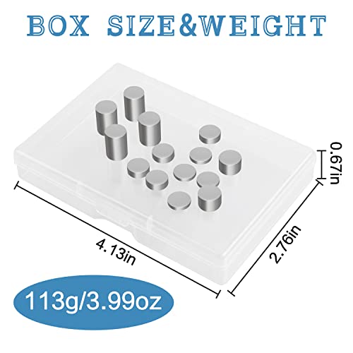 Tungsten Wood Car Weights 3.25oz Cylindrical Tungsten Weights Kit for Pine Race Wood Car, 14 Pieces Incremental Cylinders Weight to Optimize Your Wood Car Speed 4 Sizes