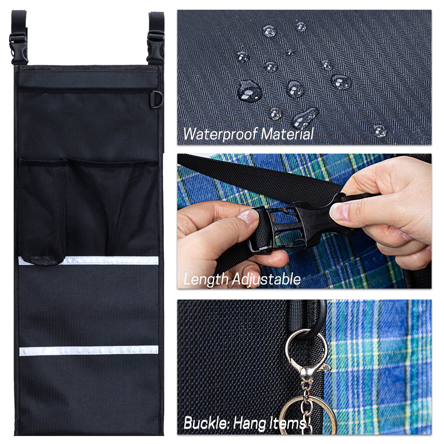 SWISSELITE Oxygen Cylinder Bag,Wheelchair Oxygen Tank Holder with Buckles,Oxygen Tank Carrier Holder for Wheelchair Walker with Mesh Storage Pocket Fits Most Portable Oxygen Tanks