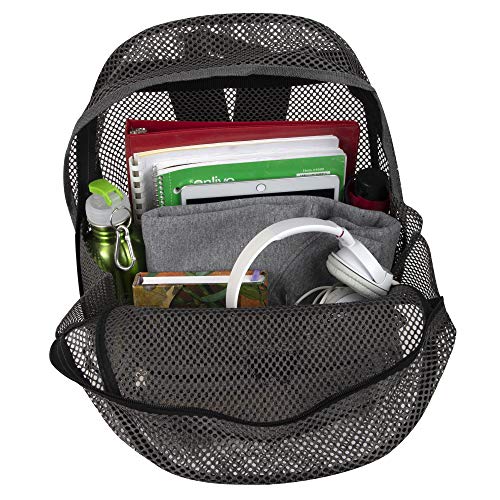 Summit Ridge Mesh Backpacks for Kids, Adults, School, Beach, and Travel, Colorful Transparent Mesh Backpacks with Padded Straps Large
