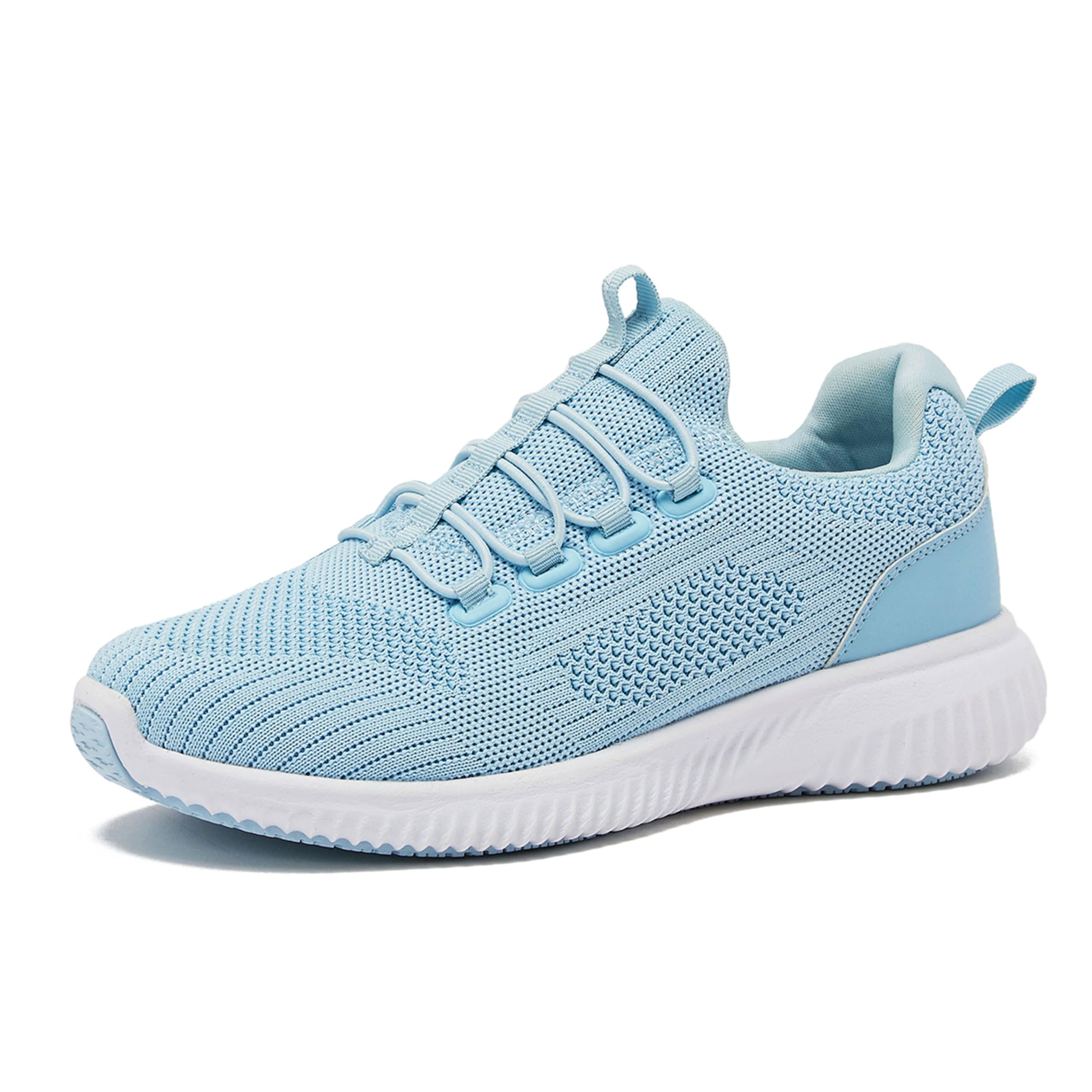 Avia Air Slip On Shoes for Women - Casual Comfortable Athletic Tennis Walking Sneakers for Women with Memory Foam - Aqua Blue/Navy Blue, 7.5 Medium