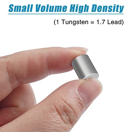Tungsten Wood Car Weights 3.25oz Cylindrical Tungsten Weights Kit for Pine Race Wood Car, 14 Pieces Incremental Cylinders Weight to Optimize Your Wood Car Speed 4 Sizes
