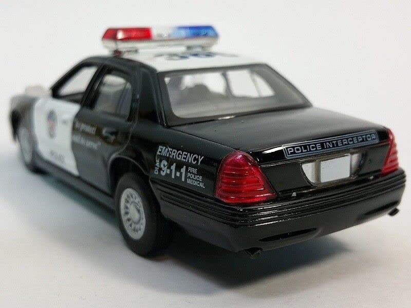 🚓 KiNSMART Ford Crown Victoria 5" 1:42 Scale Police Interceptor Car w/ Pullback Action 👮