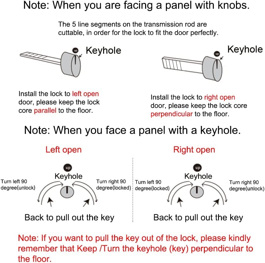 LWZH 6.3" Matte Black Privacy Pocket Door Lock Hardware, Invisible Recessed Handle Latch with Keys, Sliding Door Mortise Lock, Double Barn Door Lock Furniture Hardware