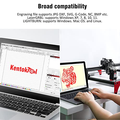 LE400PRO Laser Engraver, 50W High Accuracy Laser Engraving Machine with 400x400mm Large Working Area, 5.5-6W Laser Power Engraver and Cutter for Wood, Metal, Acrylic, Leather