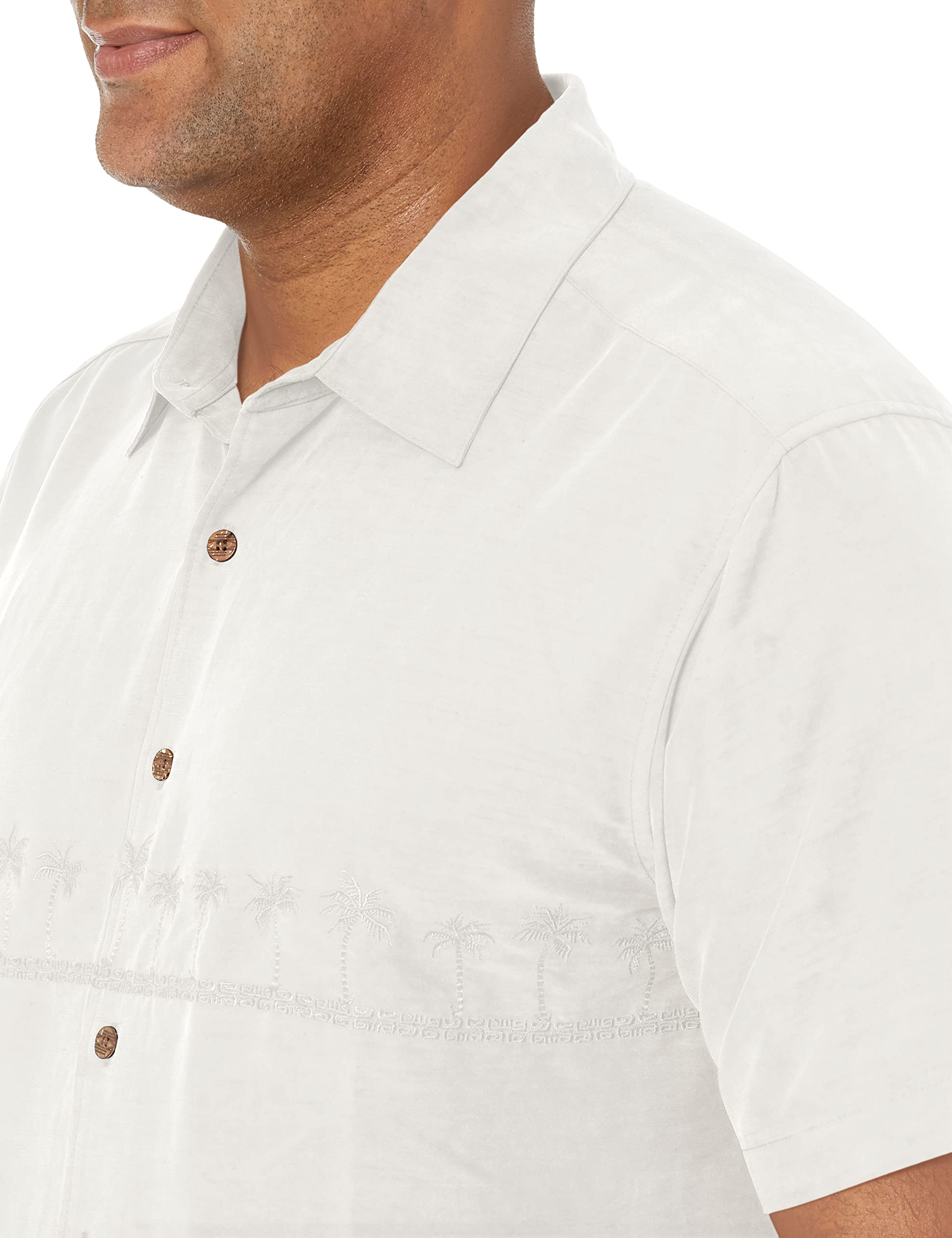 Quiksilver mens Tahiti Palms 4 Button Down Shirt, White, XX-Large US