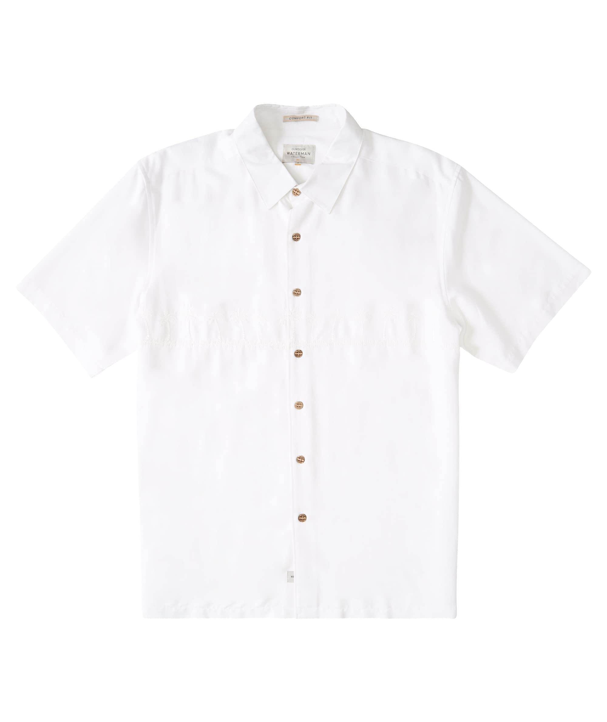 Quiksilver mens Tahiti Palms 4 Button Down Shirt, White, XX-Large US
