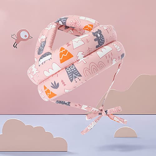 iCookii Toddler Walking Helmet Head Protector for Baby Walking No Bumps Safety Head Protective Hat Head Cushion Cap Breathable Child Safety Helmet for Running Walking Crawling