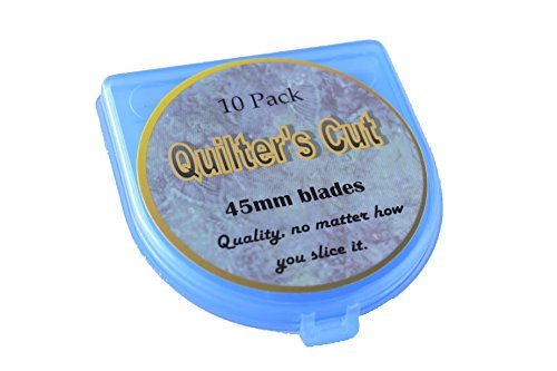 Quilter’s Cut 45mm Rotary Blades, 10 Pack, Fits Olfa, Fiskar, Martelli, & Truecut