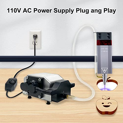 LASER TREE Air Assist, Laser Air Assist Pump for Laser Cutter and Engraver, Adjustable 10-30 L/Min Airflow for Laser Cutting and Laser Engraving, Protect Laser Module Lens, Smooth Edge Clean Cuts
