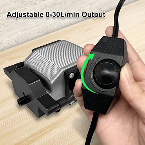 LASER TREE Air Assist, Laser Air Assist Pump for Laser Cutter and Engraver, Adjustable 10-30 L/Min Airflow for Laser Cutting and Laser Engraving, Protect Laser Module Lens, Smooth Edge Clean Cuts
