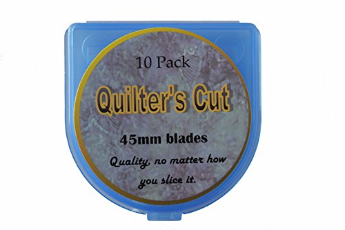 Quilter’s Cut 45mm Rotary Blades, 10 Pack, Fits Olfa, Fiskar, Martelli, & Truecut