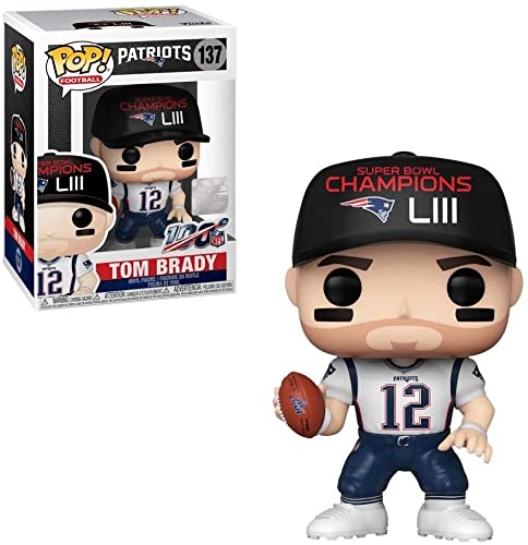 POP Football: Patriots - Tom Brady (SB Champions LIII) Funko Vinyl Figure (Bundled with Compatible Box Protector Case)