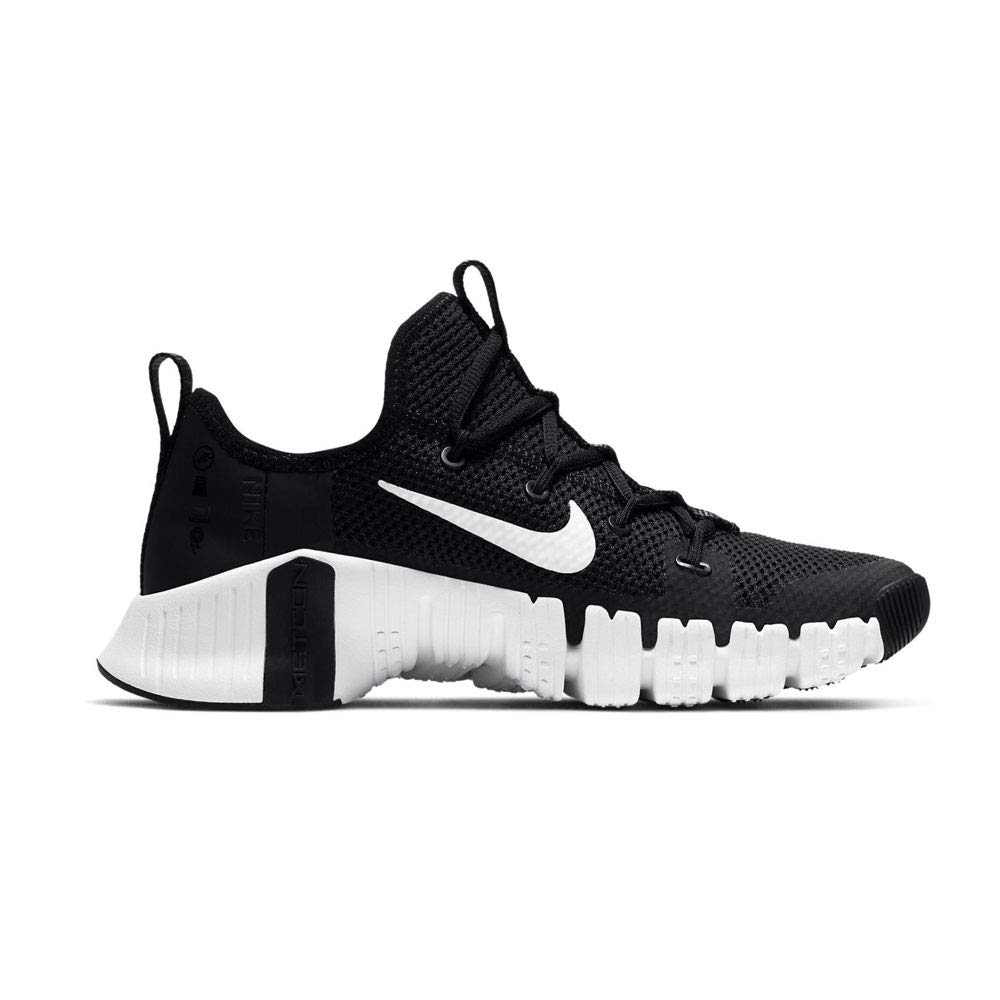Nike Women's Free Metcon 3 Running Shoes, Black/White-Volt, 9.5