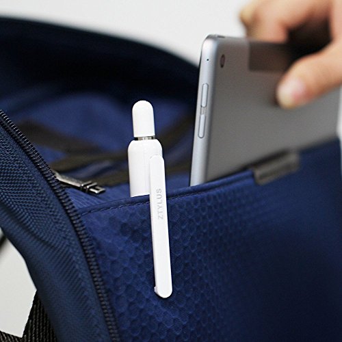 Ztylus Apple Pencil Protective Case: Built-In Clip, Secures Cap, Retractable Tip Protection for Apple Pencil 1st Generation, iPad Pro 12.9β 11" 10.5" 9.7β iPad 2019 Air 3, Mini 5 (White)