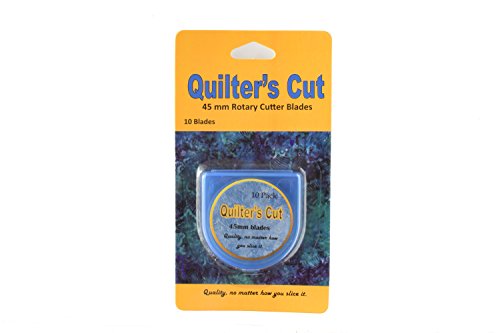 Quilter’s Cut 45mm Rotary Blades, 10 Pack, Fits Olfa, Fiskar, Martelli, & Truecut
