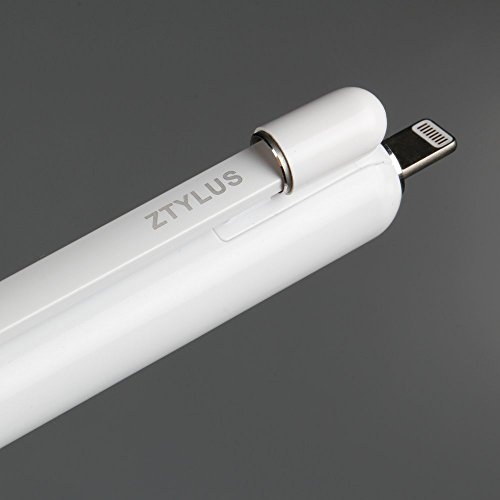 Ztylus Apple Pencil Protective Case: Built-In Clip, Secures Cap, Retractable Tip Protection for Apple Pencil 1st Generation, iPad Pro 12.9β 11" 10.5" 9.7β iPad 2019 Air 3, Mini 5 (White)