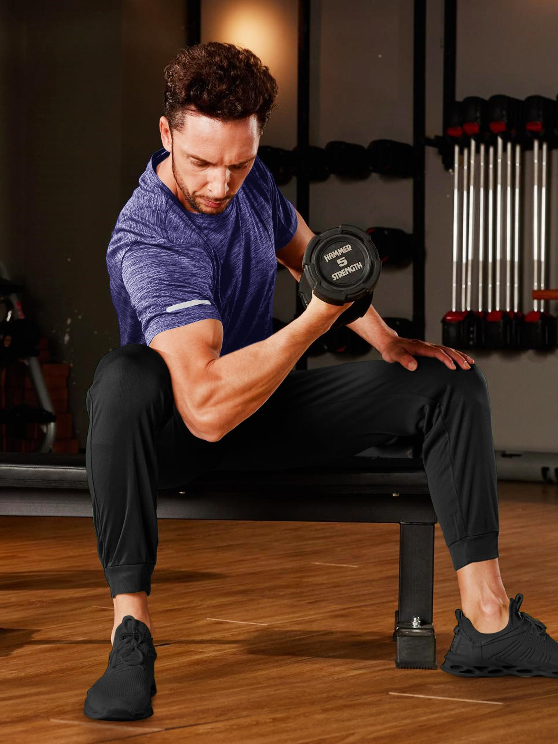 TACVASEN Purple Athletic Shirts for Men - Short Sleeve Dry Fit Workout Running Gym Quick Dry Polyester Shirts