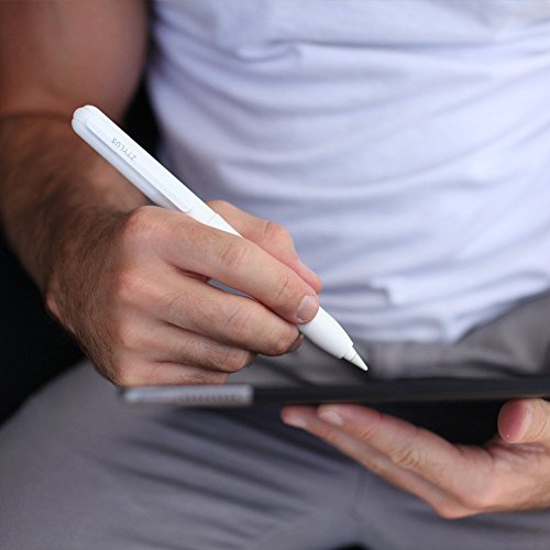 Ztylus Apple Pencil Protective Case: Built-In Clip, Secures Cap, Retractable Tip Protection for Apple Pencil 1st Generation, iPad Pro 12.9β 11" 10.5" 9.7β iPad 2019 Air 3, Mini 5 (White)