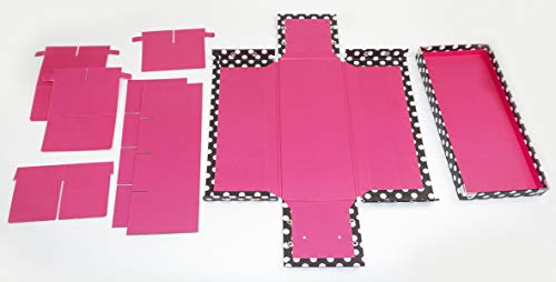 Snap-N-Store Divided Craft Storage Box, Medium, Black & White Polka Dot, 2-Pack (SNS01822)