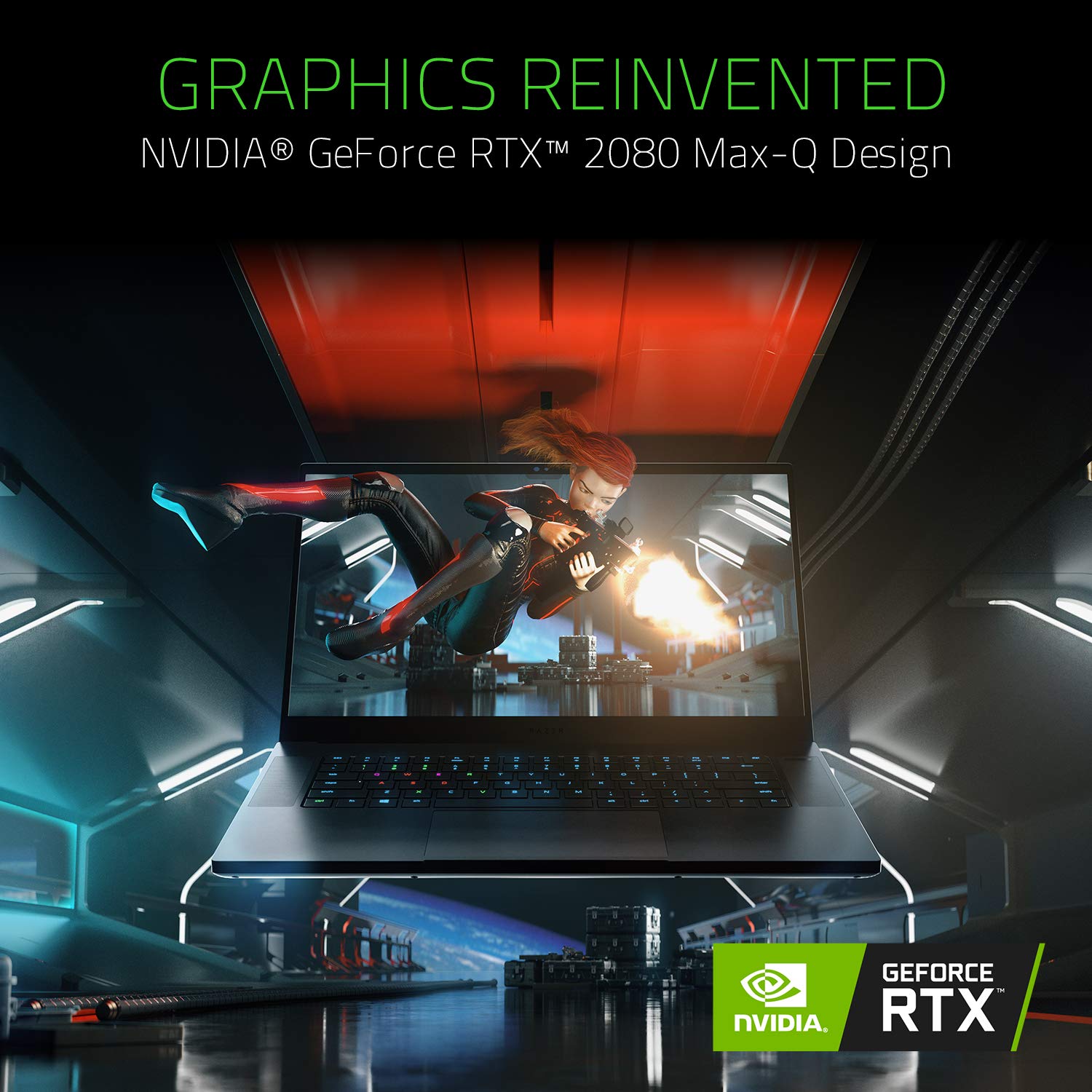 Razer Blade 15 Gaming Laptop 2019: Intel Core i7-9750H 6 Core, NVIDIA GeForce RTX 2080 Max-Q, 15.6" FHD 1080p 240Hz, 16GB RAM, 512GB SSD, CNC Aluminum, Chroma RGB Lighting, Thunderbolt 3