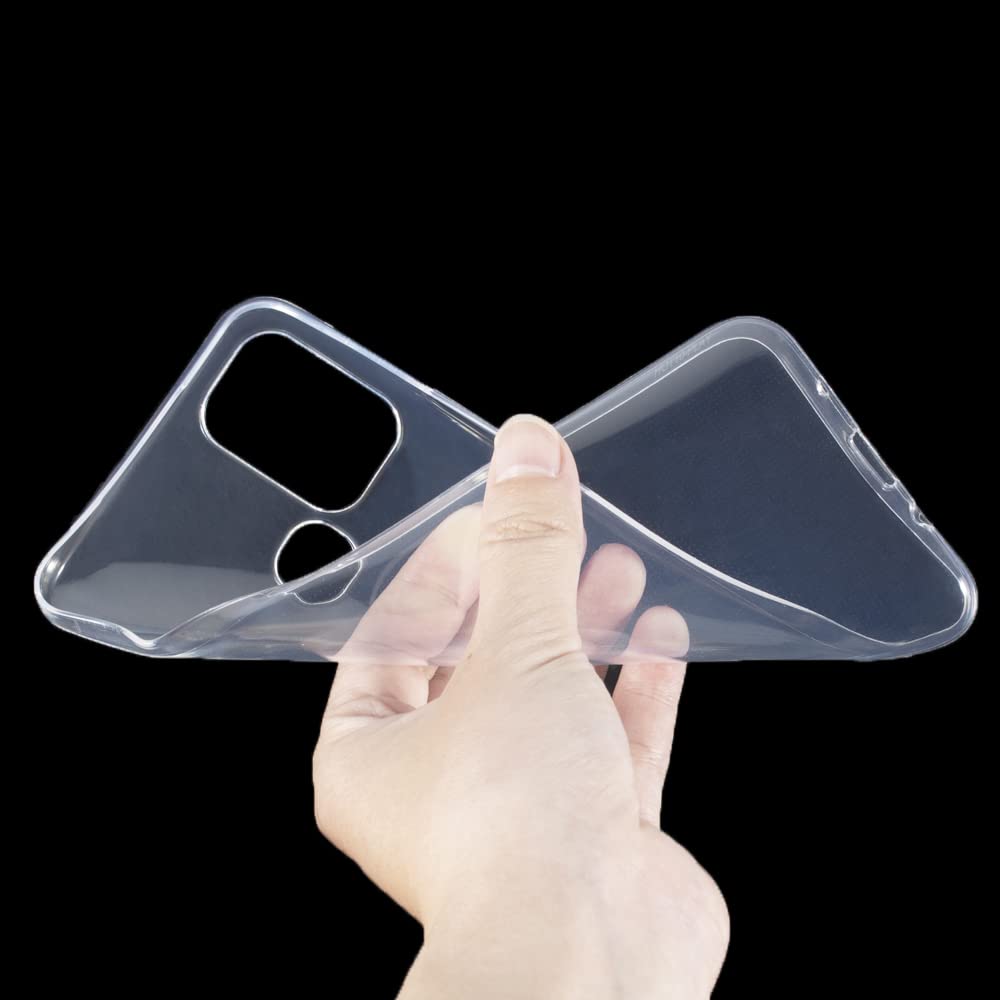 for Infinix Hot 10 Play Case, Soft TPU Back Cover Shockproof Silicone Bumper Anti-Fingerprints Full-Body Protective Case Cover for Infinix Smart 5 India (6.82") (Transparent)
