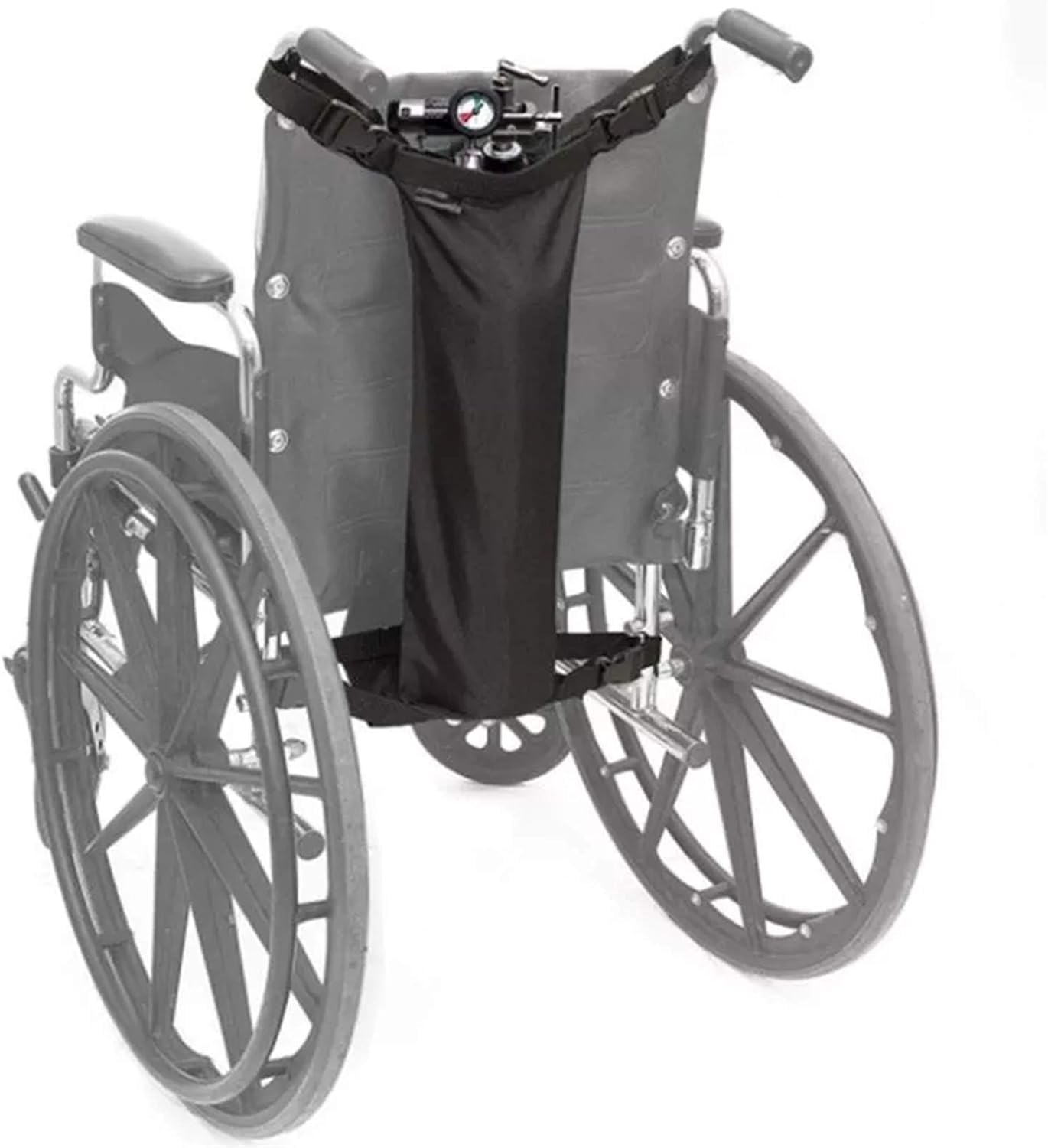 Portable Oxygen Cylinder Carrier Bag for Wheelchairs, Oxford Cloth Wheelchairs Oxygen Tank Storage Bag, Adjustable Straps Wheelchair Backrest Oxygen Tank Holder Fits Most Oxygen Cylind