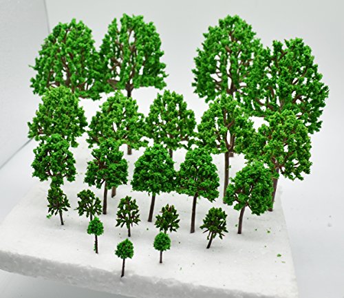 23Pcs Model Trees Scenery Model Plastic Artificial Layout Rainforest Diorama, Building Model Trees, Fake Trees for Projects Model Train Railways Architecture Landscape