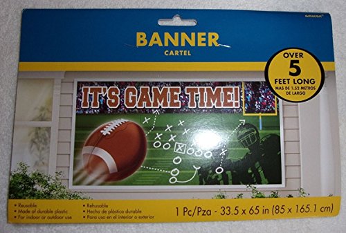 Amscan Football Party Large Horizontal Banner - Plastic, Multi Color, 1 piece - 120134
