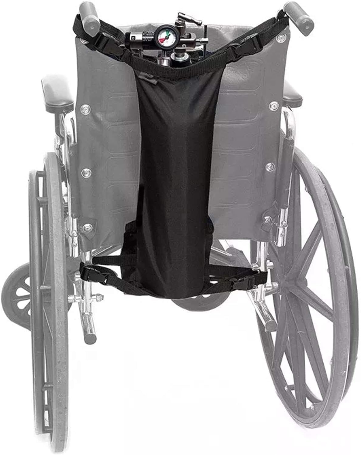 Portable Oxygen Cylinder Carrier Bag for Wheelchairs, Oxford Cloth Wheelchairs Oxygen Tank Storage Bag, Adjustable Straps Wheelchair Backrest Oxygen Tank Holder Fits Most Oxygen Cylind