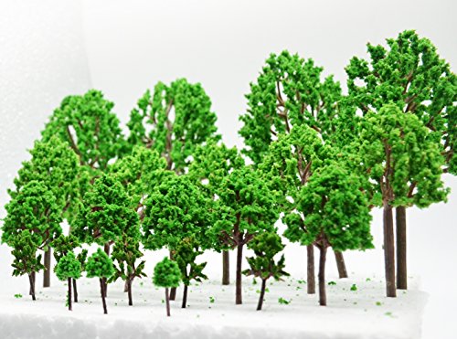 23Pcs Model Trees Scenery Model Plastic Artificial Layout Rainforest Diorama, Building Model Trees, Fake Trees for Projects Model Train Railways Architecture Landscape